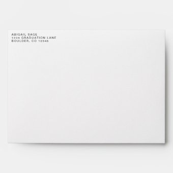 Graduate Simple Modern Minimalist Graduation Envelope | Zazzle