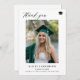 Graduate simple modern script photo graduation thank you card | Zazzle
