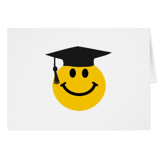 Graduate Smiley face with graduation hat Card | Zazzle