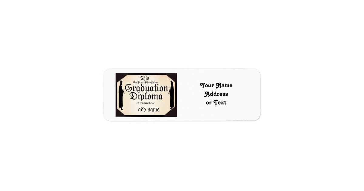 Graduate Standing Tall Diploma Label | Zazzle