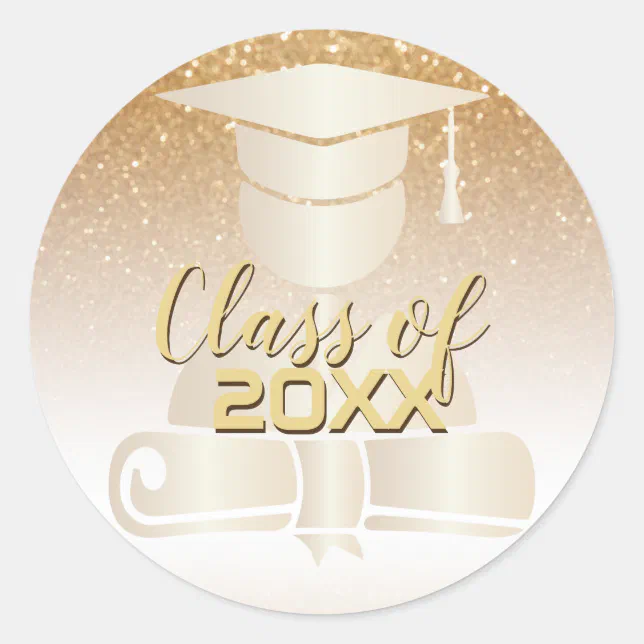 Graduate Student - Class of 20XX Classic Round Sticker | Zazzle