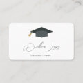 Graduate Student Signature Script Graduation Cap Business Card | Zazzle