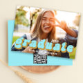 Graduate Typography Photo QR Code Social Media Invitation | Zazzle