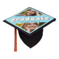 Graduate Typography Trendy Modern Retro Photo Graduation Cap Topper ...