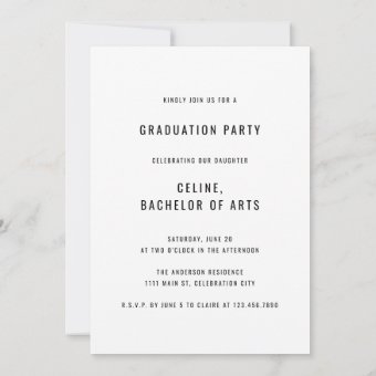 Graduate Unique Typography Photo Graduation Party Invitation | Zazzle