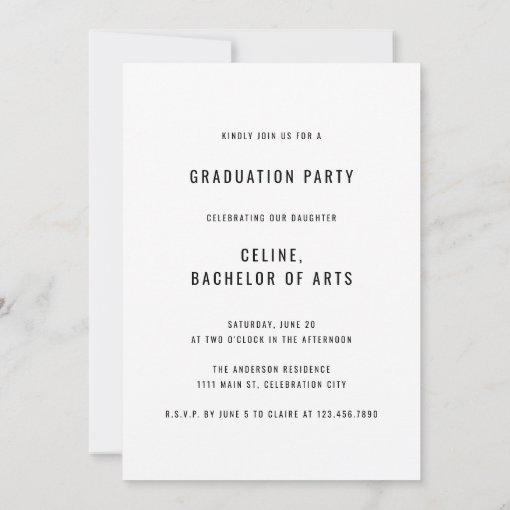 Graduate Unique Typography Photo Graduation Party Invitation | Zazzle