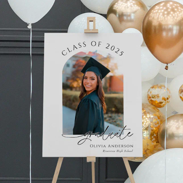 Graduate Welcome Sign with Photo | Zazzle