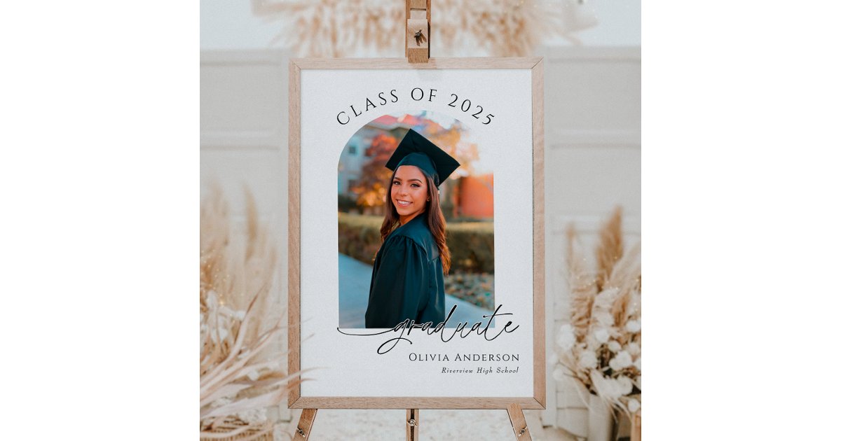 Graduate Welcome Sign with Photo | Zazzle