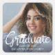 Graduate White Handwritten Script Photo Square Sticker | Zazzle