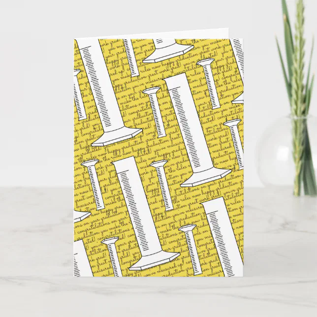 Graduated Cylinder Happy Graduation Blank Card | Zazzle