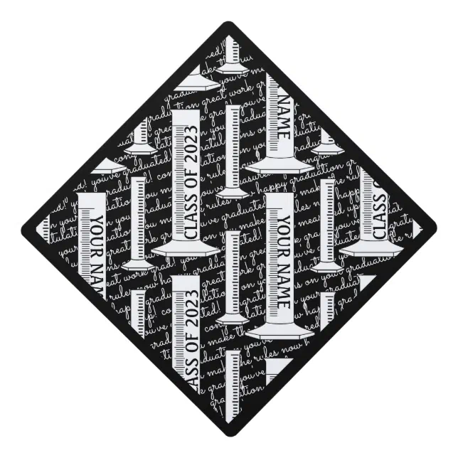 Graduated Cylinder Happy Graduation Tassel Topper | Zazzle