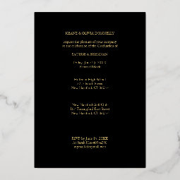 Graduates Golden Black Whimsical Calligraphy Photo Foil Invitation | Zazzle