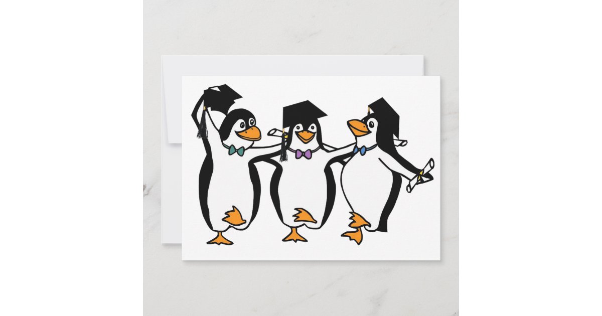 Graduating Penguins Invitation | Zazzle