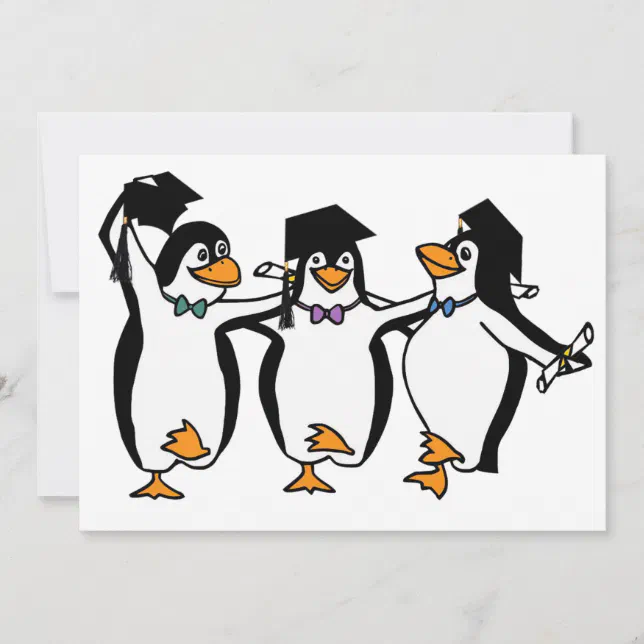 Graduating Penguins Invitation | Zazzle
