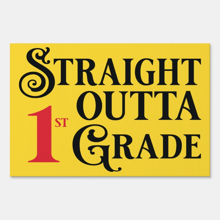 Graduation 1st Grade School Congratulations Sign | Zazzle.com