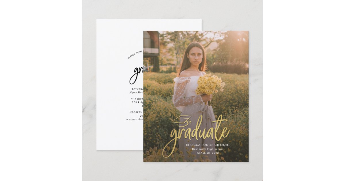 Graduation 2023 Photo Grad Open House Invitation | Zazzle