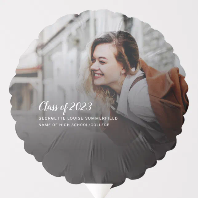 Graduation 2024 Grad Party Script Modern Balloon | Zazzle