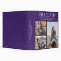 Graduation 2024 Graduate Photo Collage Purple 3 Ring Binder | Zazzle