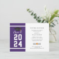 Graduation 2024 Graduate Photo Purple White Party Invitation | Zazzle