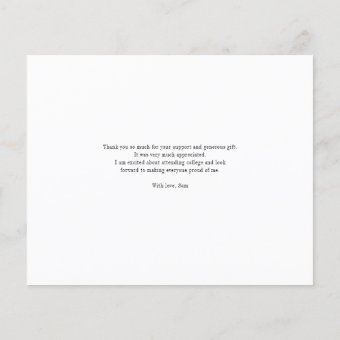 Graduation 2024 Minimalist Custom Thank You Card | Zazzle