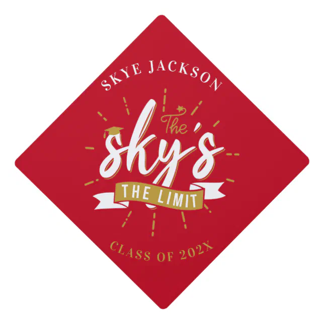 Graduation 2024 Red Grad Party Paper Graduation Cap Topper | Zazzle