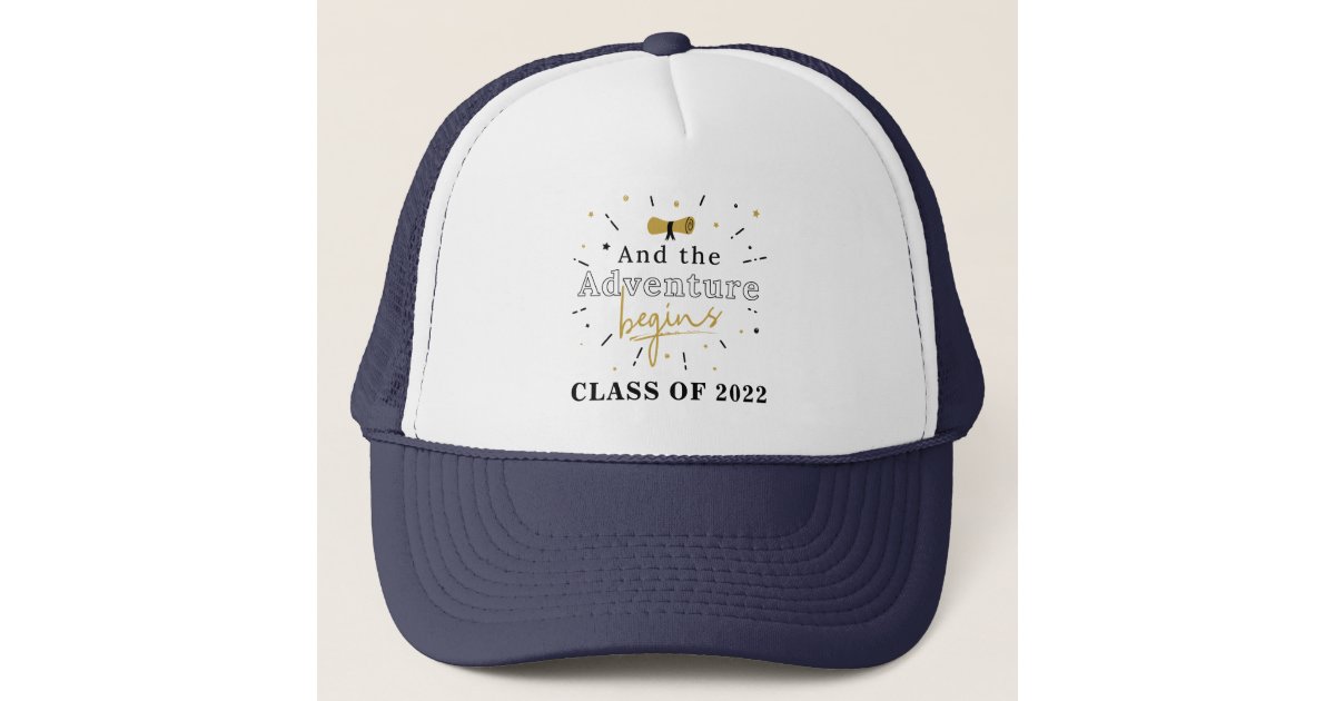 Graduation 2025 And The Adventure Begins Trucker Hat | Zazzle