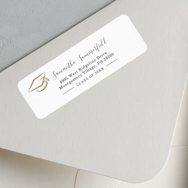 Graduation 2025 Graduate Return Address Label | Zazzle