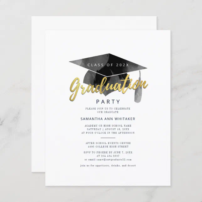 Graduation 2025 Minimalist Grad Party Invitation | Zazzle