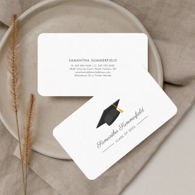 Graduation 2025 Name Script Grad Calling Card | Zazzle