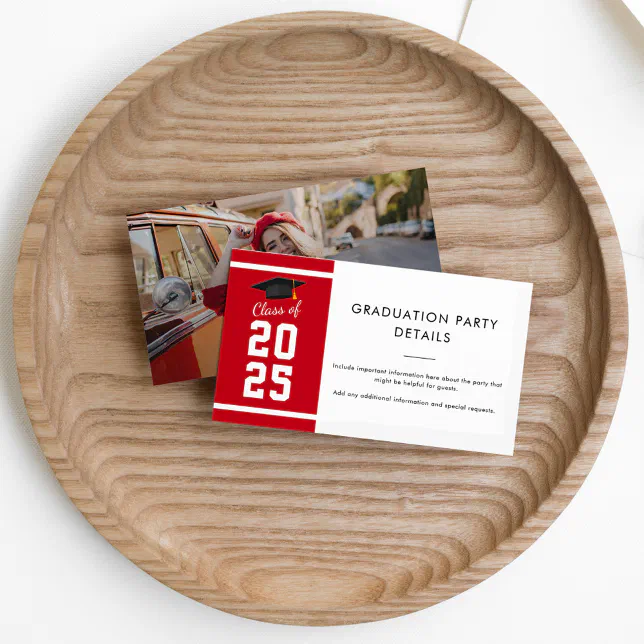 Graduation 2025 Photo Party Enclosure Card | Zazzle