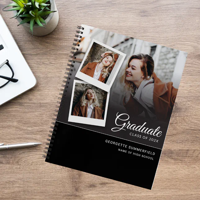 Graduation 2025 Script Grad Party Photo Guest Book | Zazzle