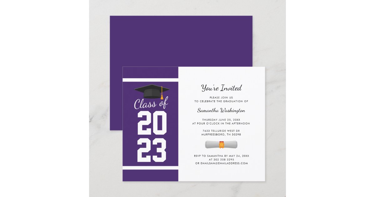 Graduation 2025 Simple Grad Party Invitation | Zazzle