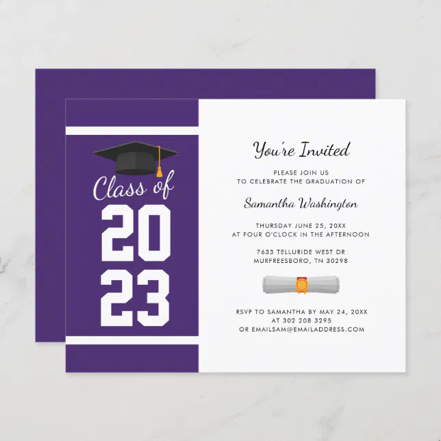Graduation 2025 Simple Grad Party Invitation | Zazzle