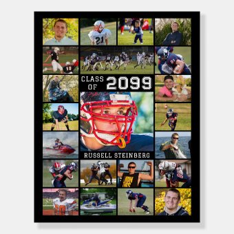 Graduation 22 Photo Class Year Custom Colors Foam Board | Zazzle