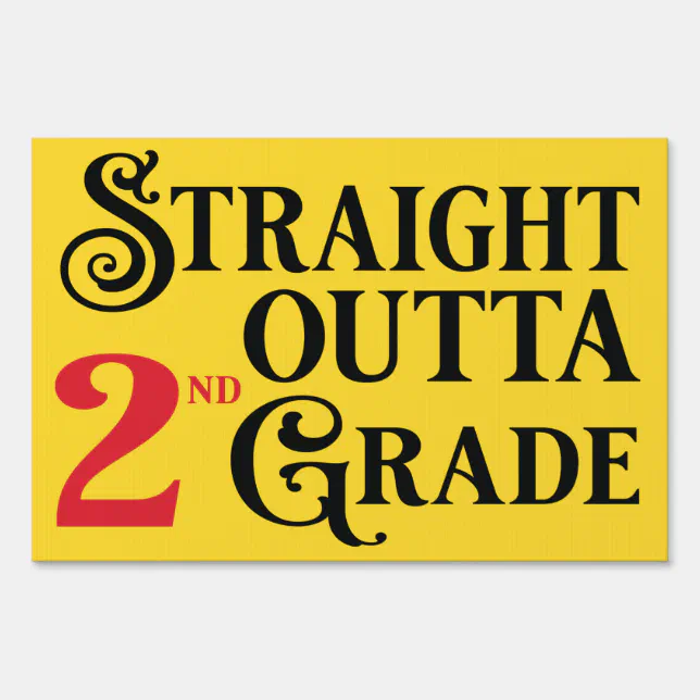 Graduation 2nd Grade School Congratulations Sign | Zazzle