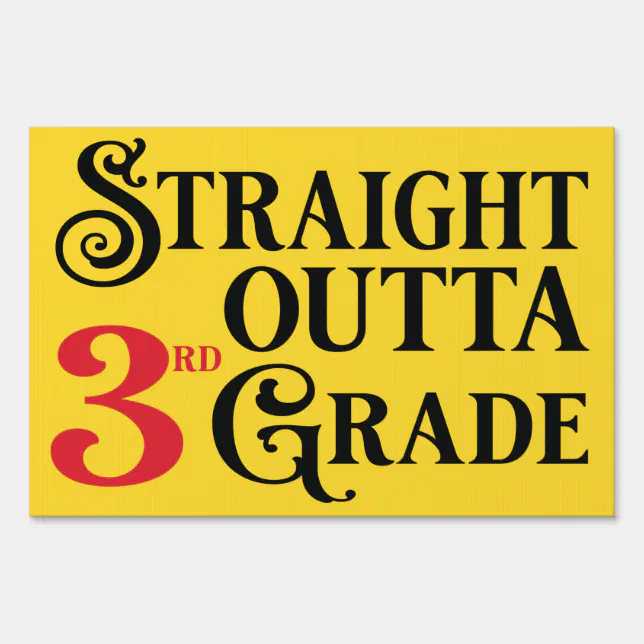 Graduation 3rd Grade Congratulations Sign | Zazzle