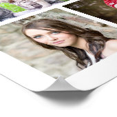 Graduation 41 Photo Collage Confetti Custom Color Poster | Zazzle