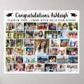 Graduation 41 Photo Collage Confetti Custom Color Poster | Zazzle