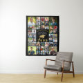 Graduation 42 Photo Collage Class Year Your Colors Tapestry | Zazzle