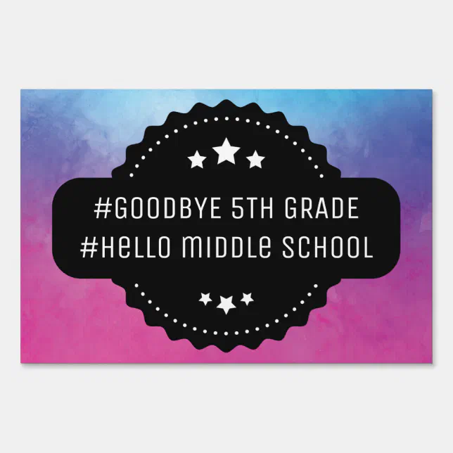 Graduation 5th Grade Funny Promotion Modern Pink Sign | Zazzle