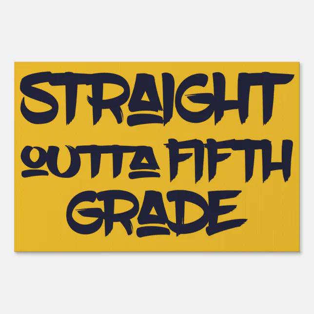 Graduation 5th Grade School Promotion Modern Sign | Zazzle