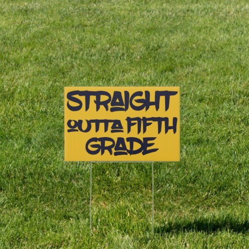 Graduation 5th Grade School Promotion Modern Sign | Zazzle