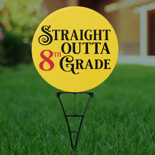 Graduation 8th Grade Funny Middle School Party Sign | Zazzle