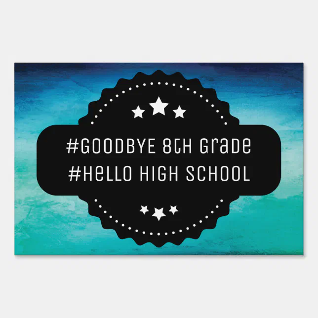 Graduation 8th Grade Middle School Funny Sign | Zazzle