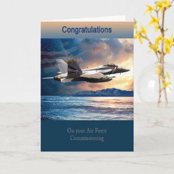 Graduation Air Force Commissioning, F 18 Card | Zazzle