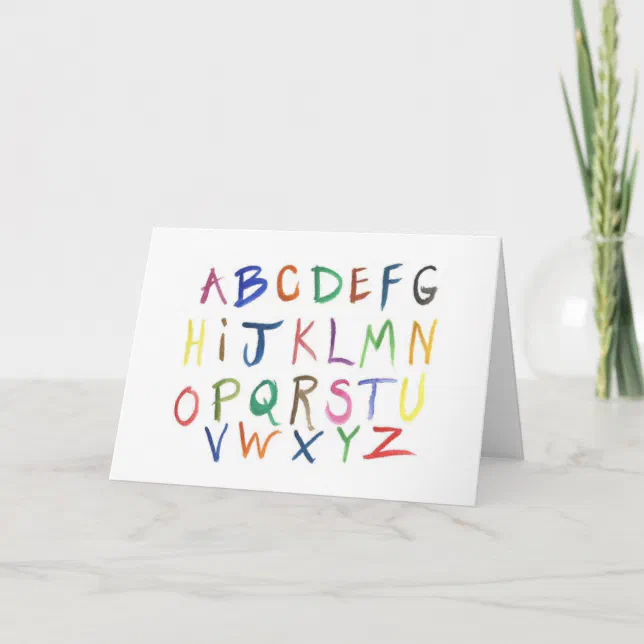Graduation Alphabet Card | Zazzle