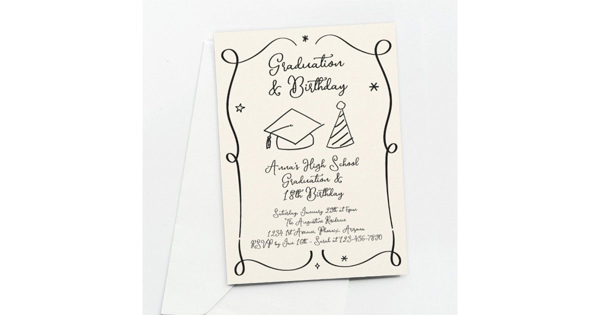 Graduation and Birthday Invitation | Zazzle