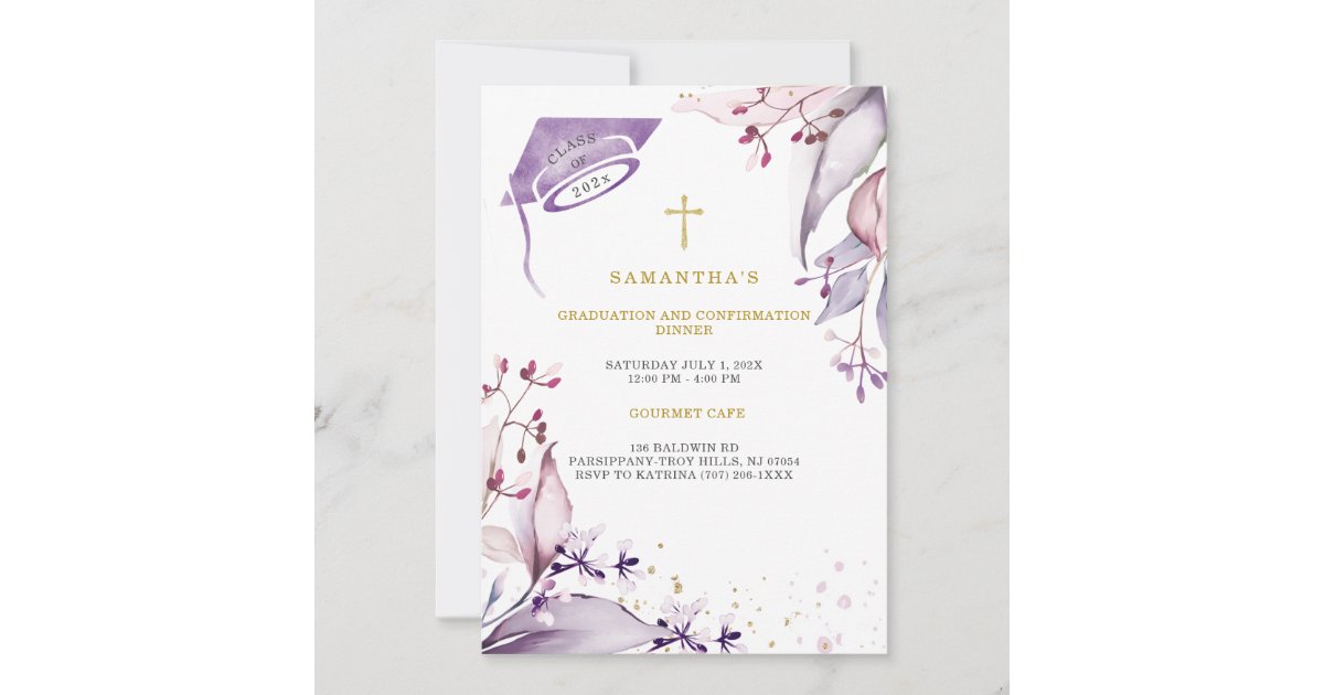 Graduation and Confirmation Dinner Invitation | Zazzle