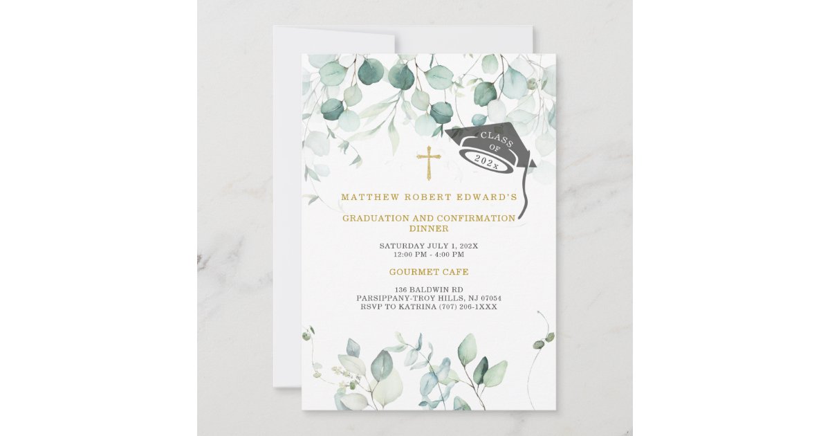 Graduation and Confirmation Dinner Invitation | Zazzle