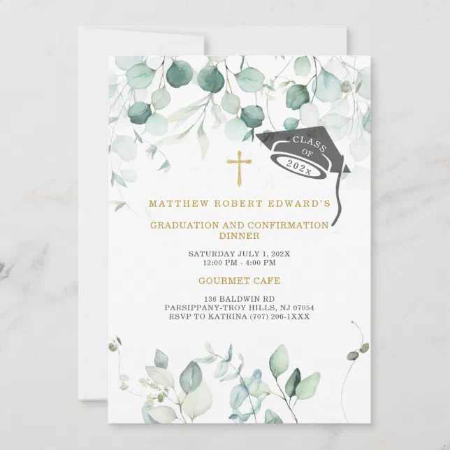 Graduation and Confirmation Dinner Invitation | Zazzle